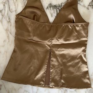 Tops | Vintage Golden Halter Top | Poshmark